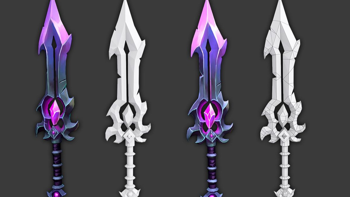 【3DMax建模】适合新手学习的小刀武器建模教程,零基础布线讲解,...