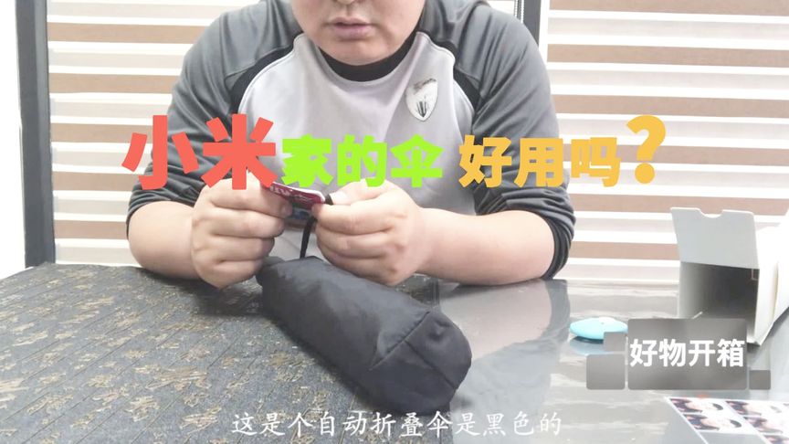 小米商店买的一款雨伞,能自动打开自动折起