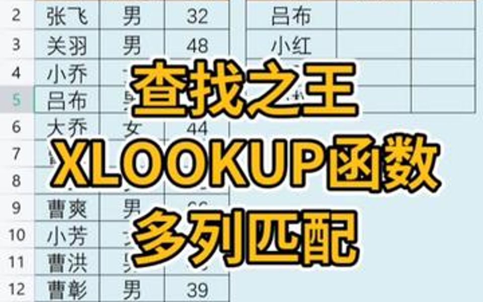 Xlookup函数多列精确匹配