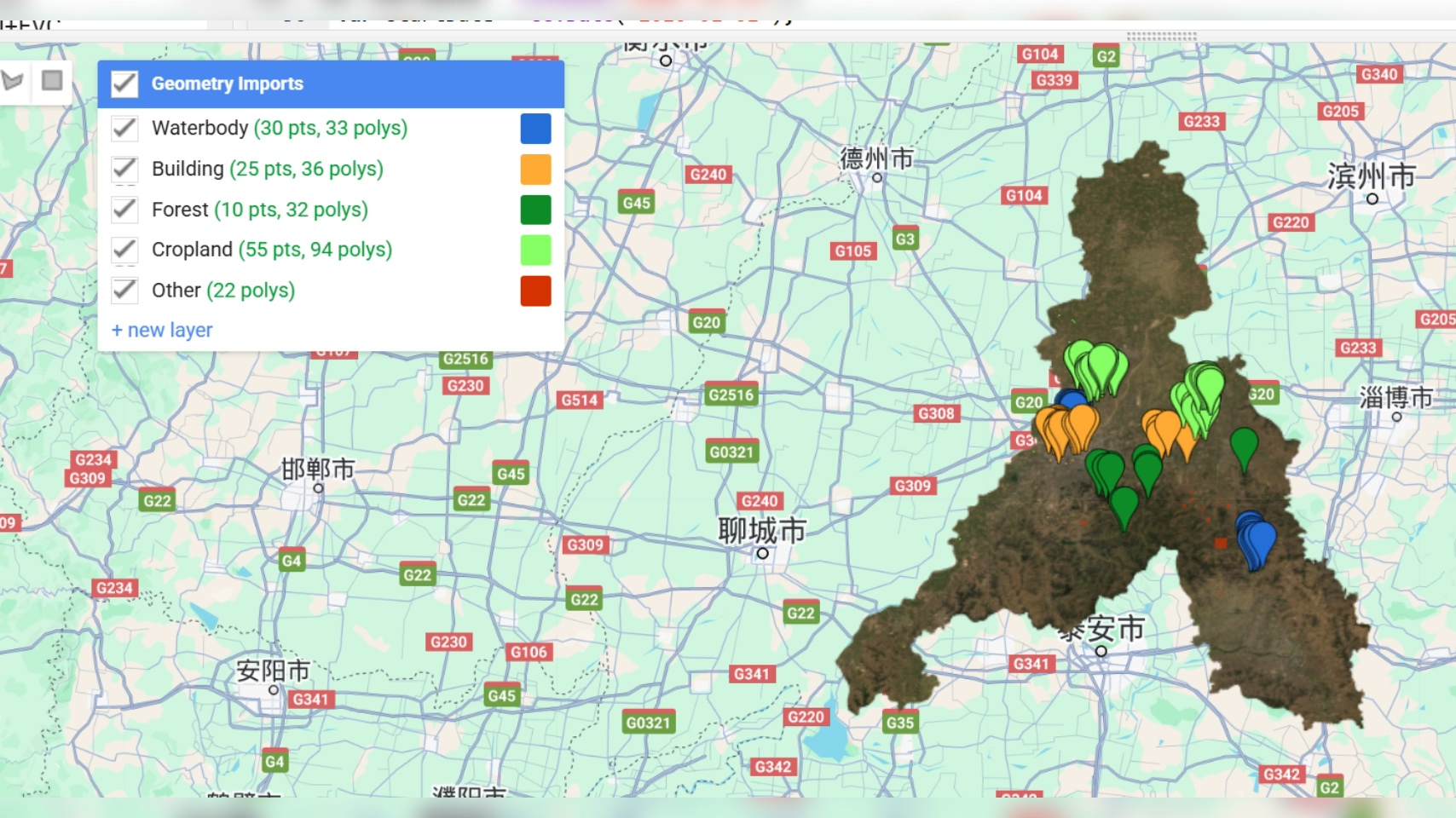 GEE 基于随机森林的Landsat8监督分类 提供代码及教学