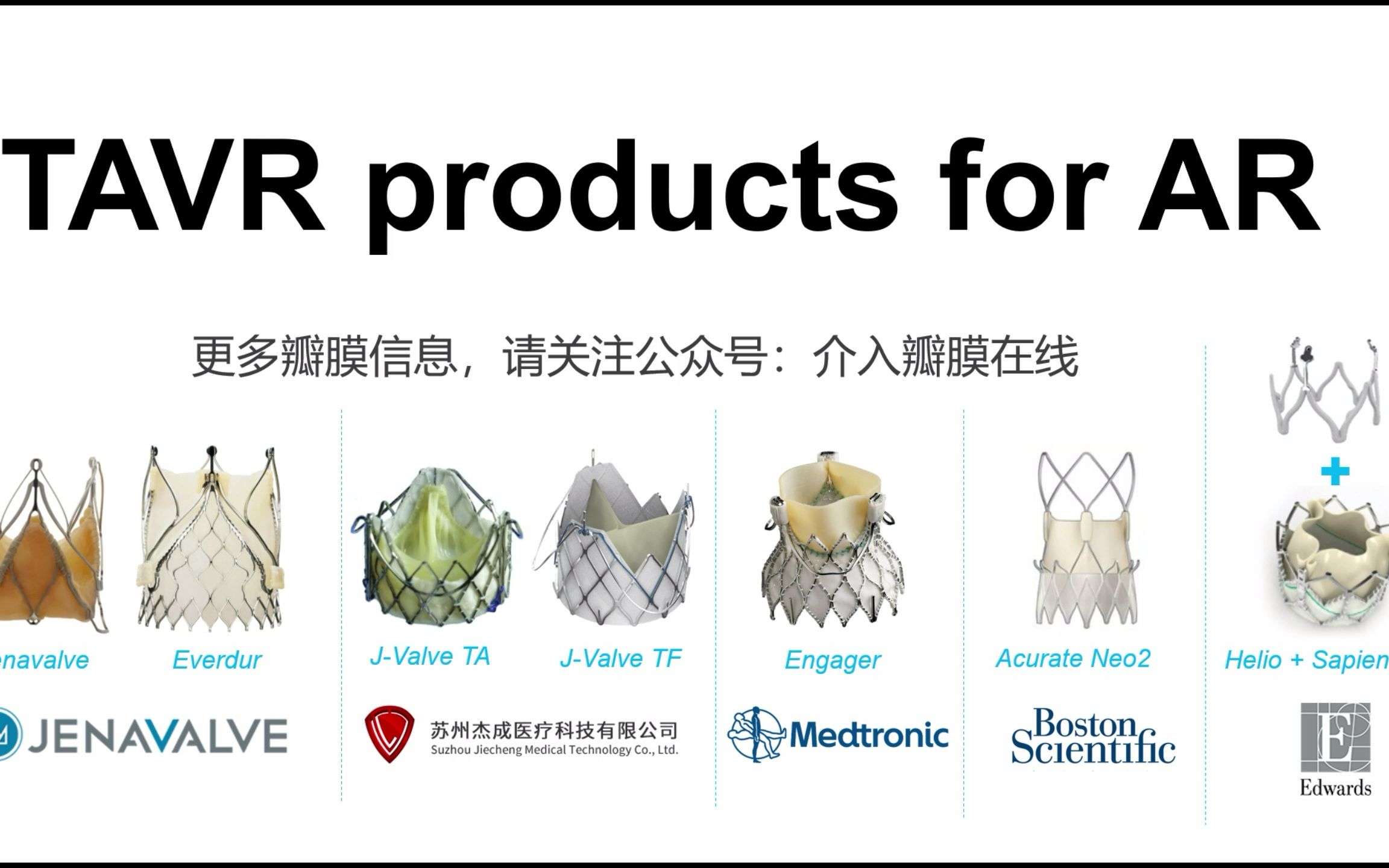史上最全的主动脉瓣关闭不全AR的介入瓣膜TAVR器械集锦(JenaValve...