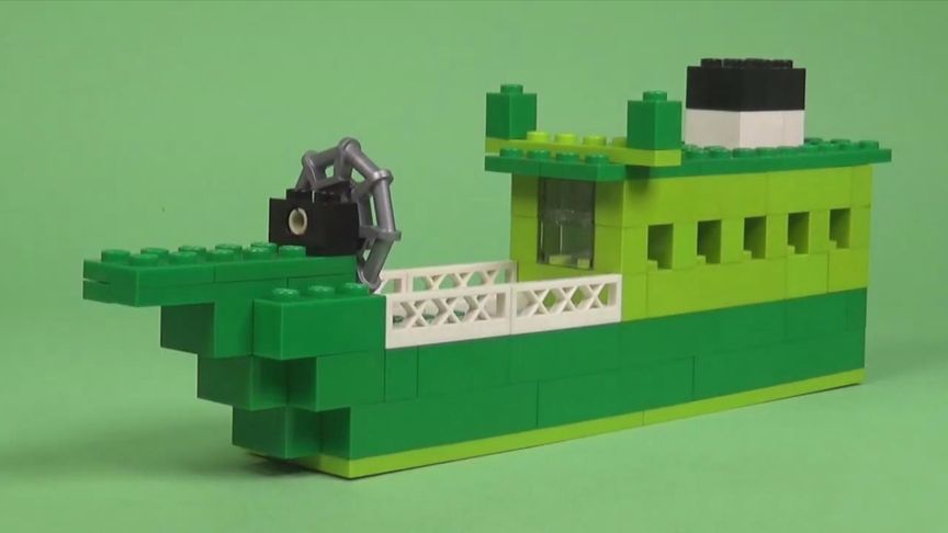 「积木拼装技巧」小型的轮船模型!