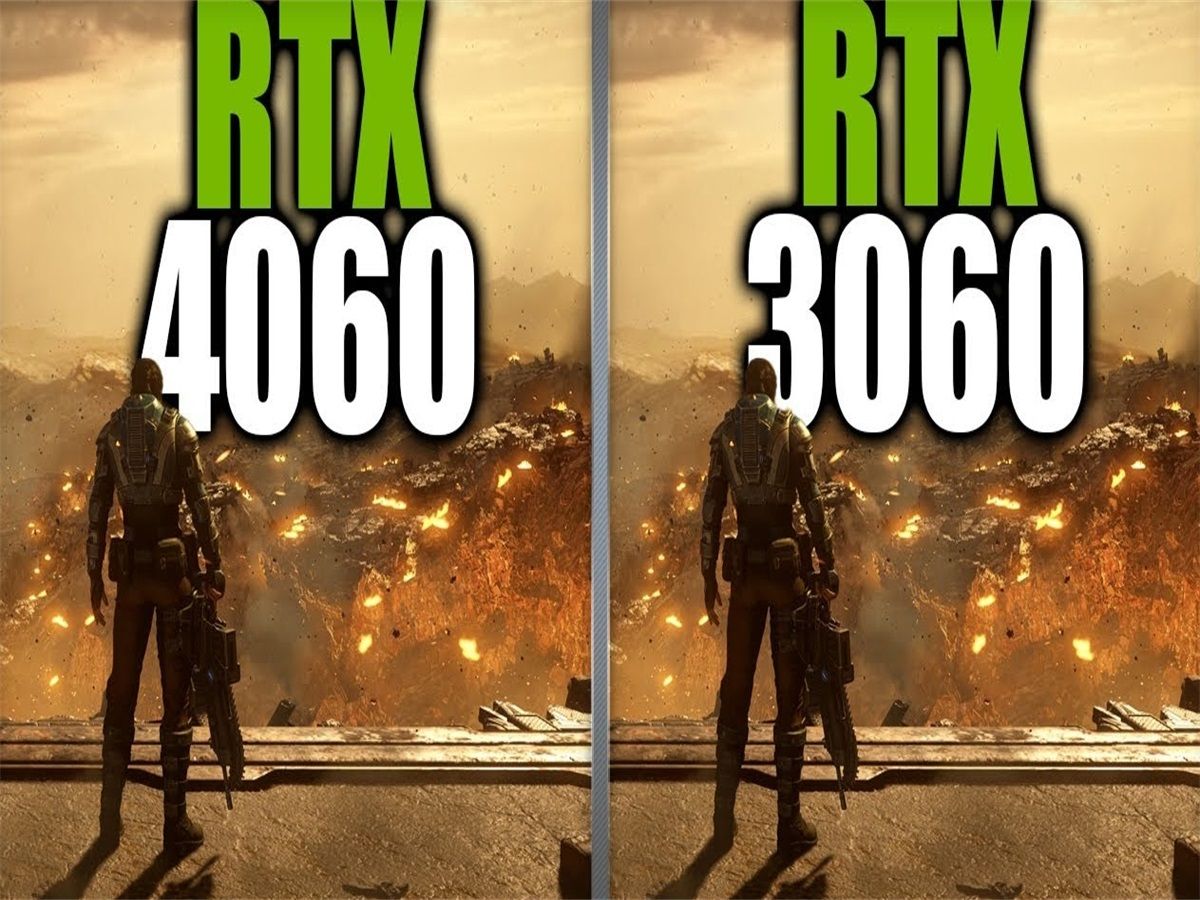 RTX 3060 12G vs RTX 4060 8G 显卡对比(1080P分辨率测试,CPU为...