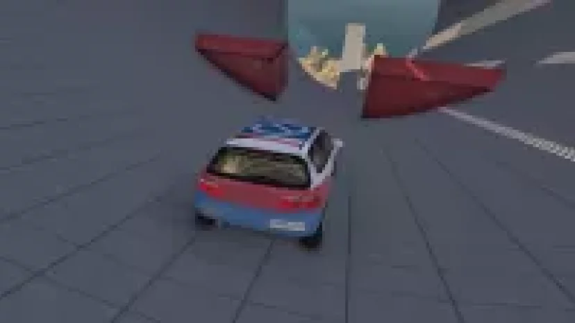 BeamNG drive车祸模拟:泥车高速跳跃