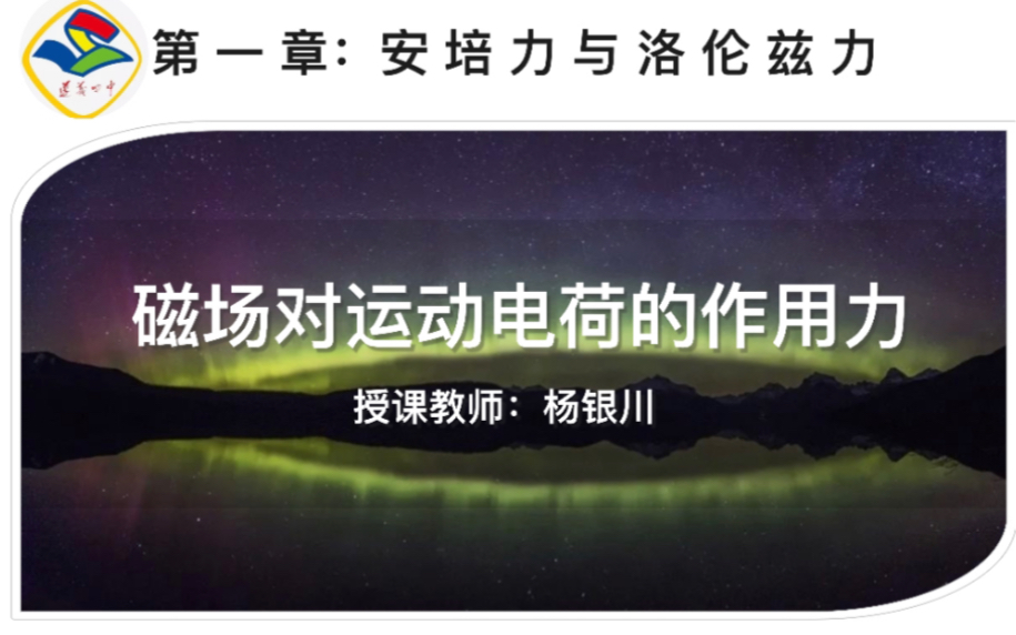磁场对运动电荷的作用力(1)