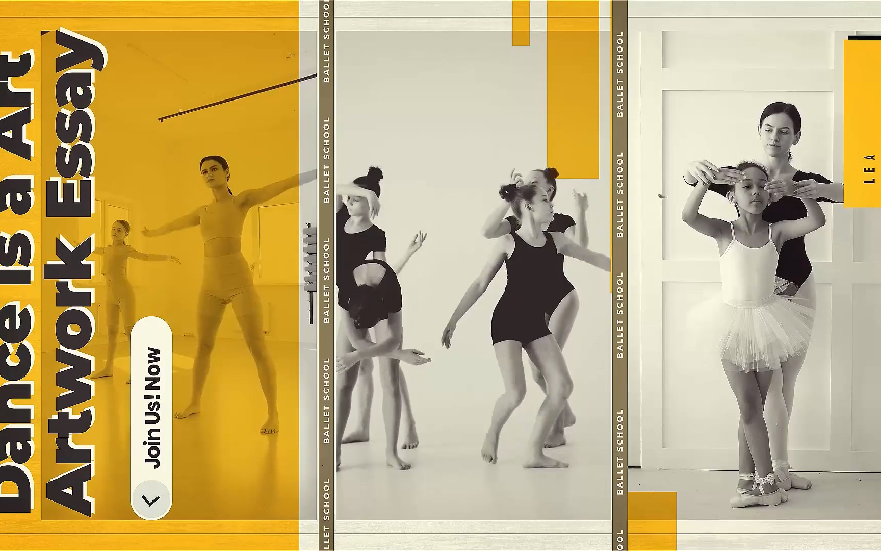 AE模板-芭蕾舞学校舞蹈工作室瑜伽休闲培训学院时尚人物主播模特...