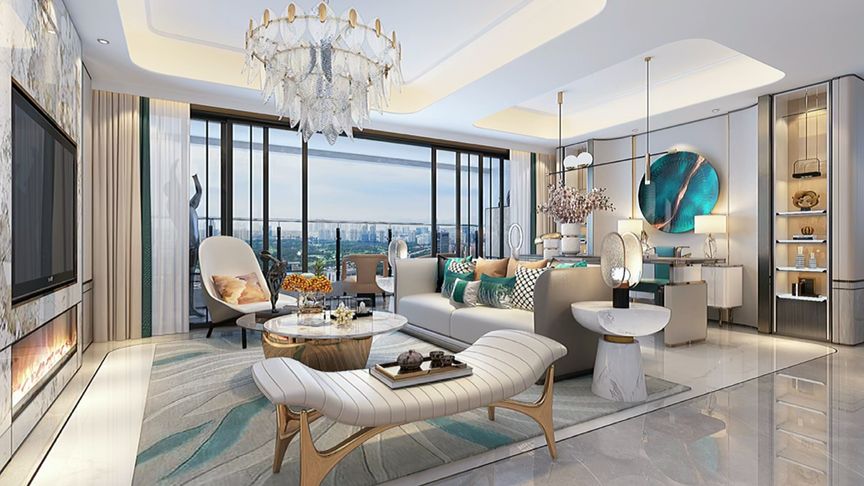 #珠海装修 现代新中式风格精装酒店样板房#新中式#室内设计