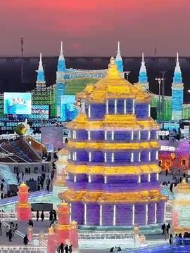 哈尔滨冰雪大世界官宣闭园:气温骤然升高,冰雪景观融化严重