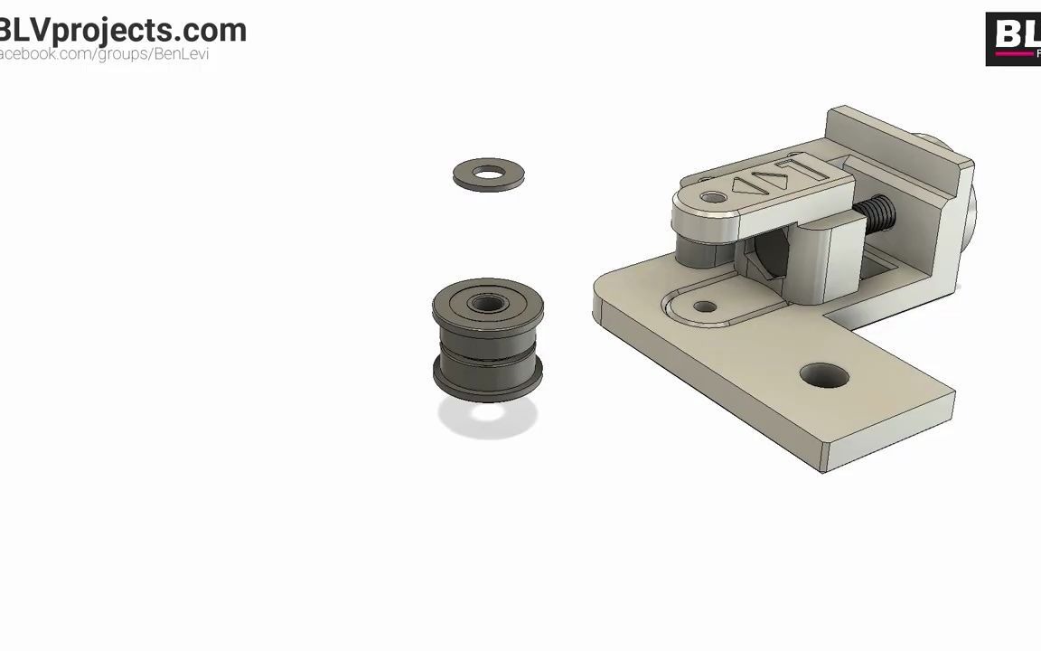 3D打印机制作第0015期-BLV mgn Cube 金属套件-左张紧轮组装说明