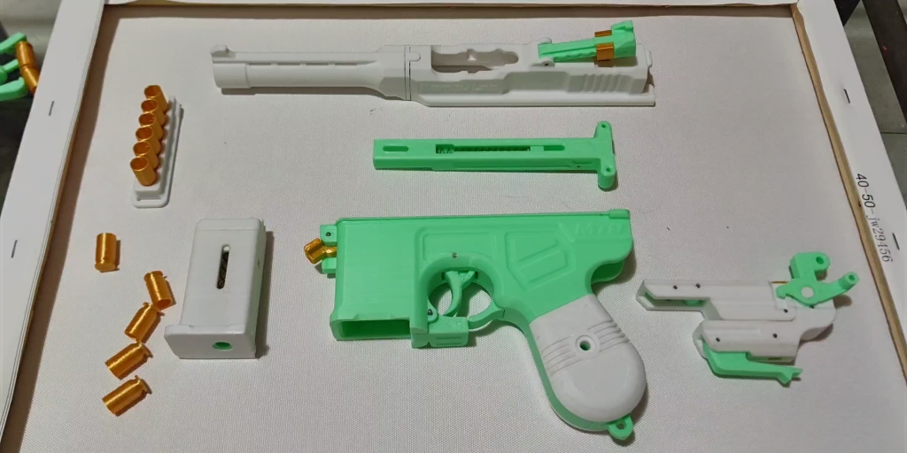 【安全模玩】不可发射3D打印抛壳反吹手枪模型MT9:抗战神器毛瑟...