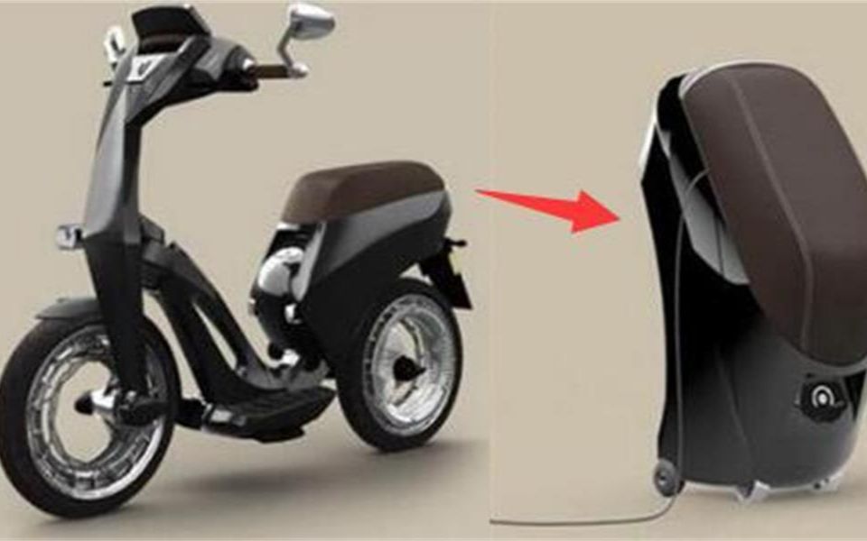 能开上楼的电动车,可折叠几秒拆下带着走,再不怕堵车