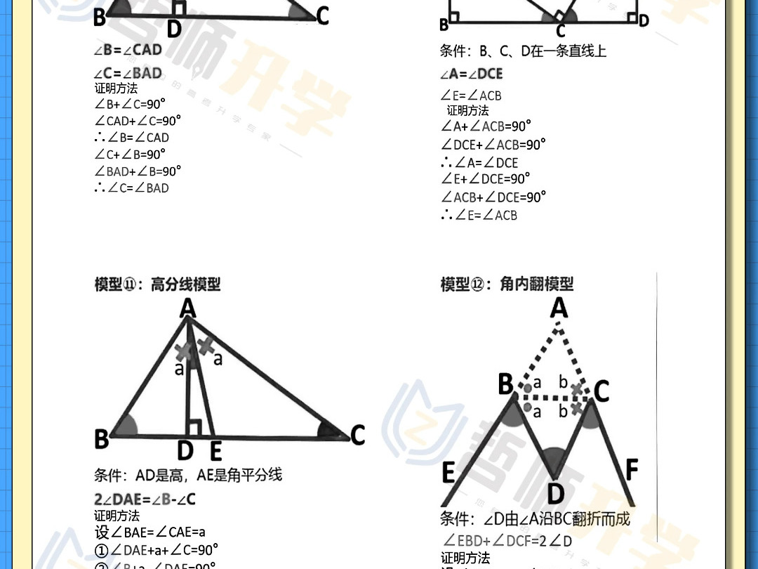 2024年初中数学几何重要的导角模型总汇