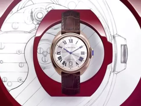 Clé de Cartier 男士腕表- 18K玫瑰金皮表带