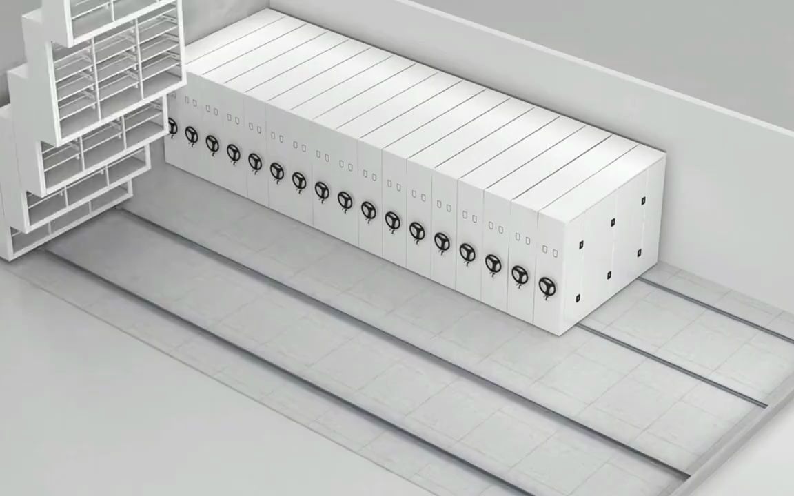 洛阳花都集团密集架、密集柜、档案密集架、档案密集柜的安装效果