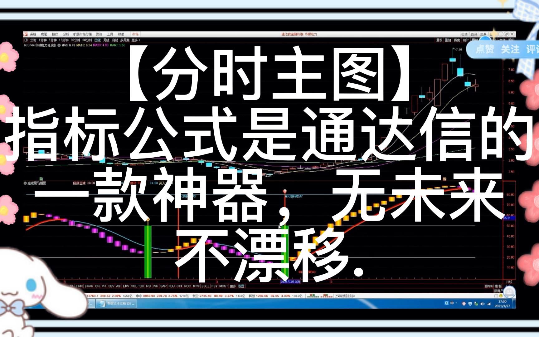 【分时主图】指标公式是通达信的一款神器,无未来,不漂移