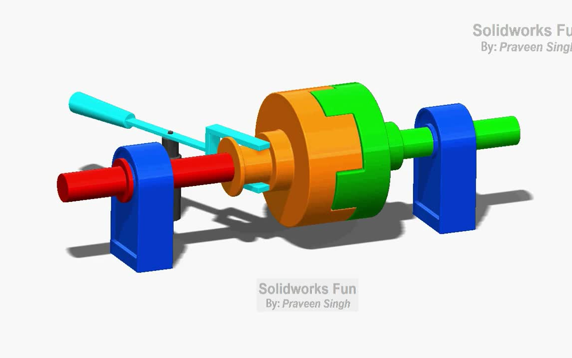 【油管搬运】牙嵌离合器动画演示