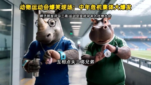 动物运动会爆笑现场:中年危机集体大爆发