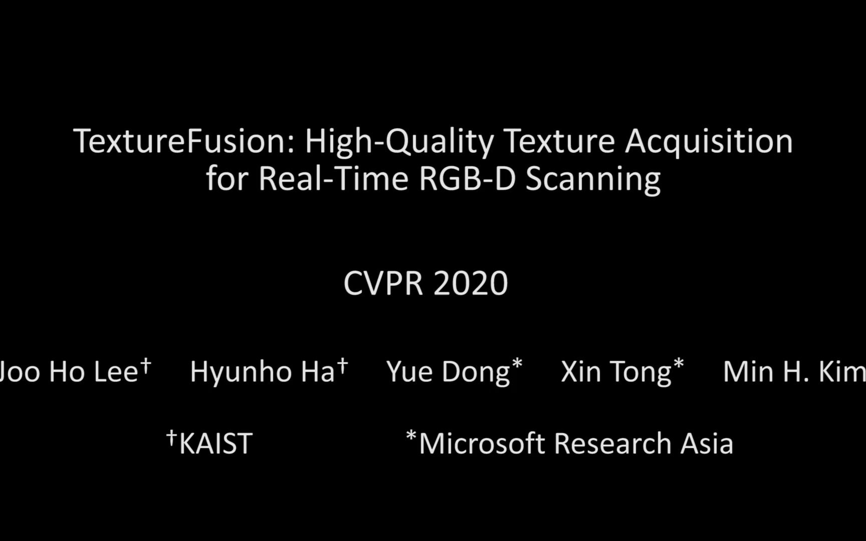 [搬运,CVPR2020] TextureFusion官方演示视频