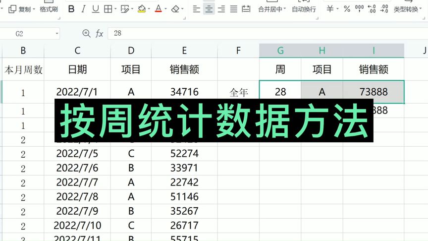 按周统计数据,多数人不会的公式,建议收藏!