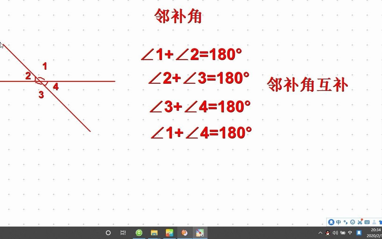七年级数学:什么是邻补角?