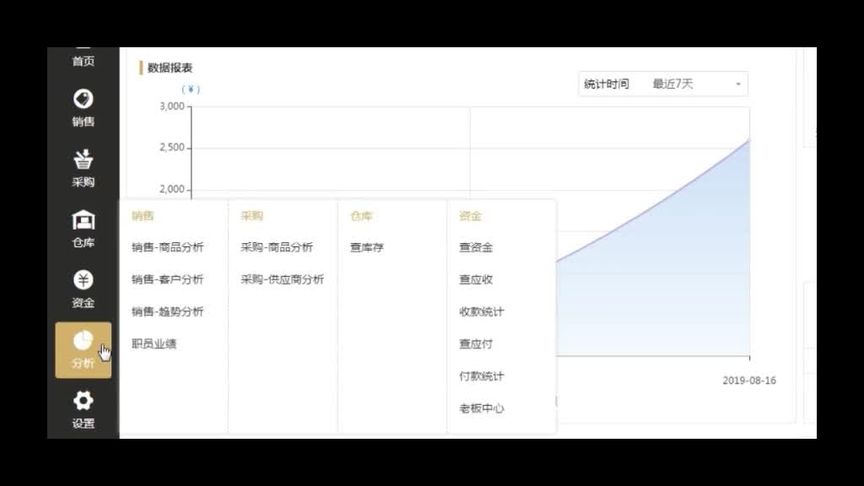 PC电脑版分析付款统计功能!#进销存软件 #大数据分析 #老板思维