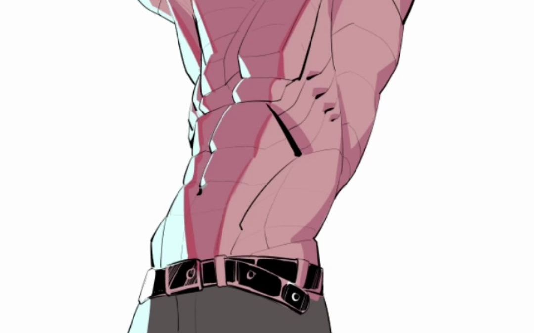 【人体绘画团练】男性躯干以肌肉结构怎么画?~想画出肌肉的同学可以...