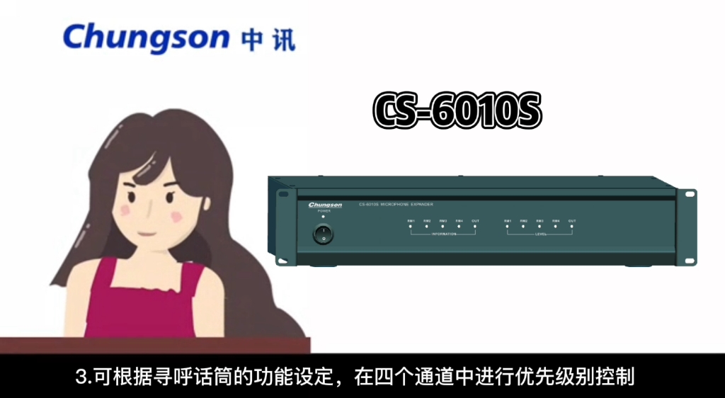 中讯60周边设备 CS-6010S寻呼话筒扩展器功能介绍及详细配置参数