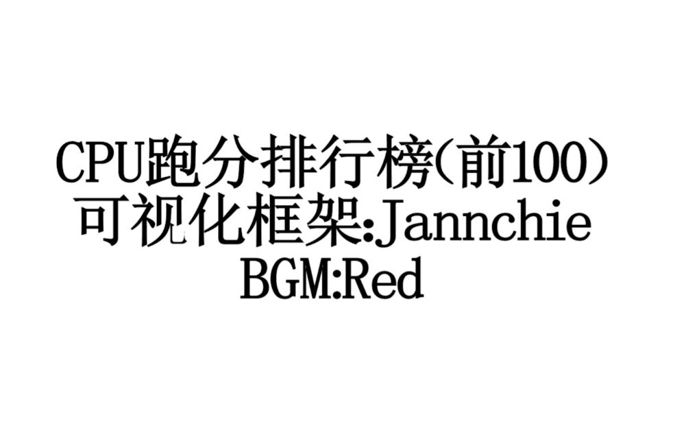 AMD,Yes? CPU跑分排行榜（前100）
