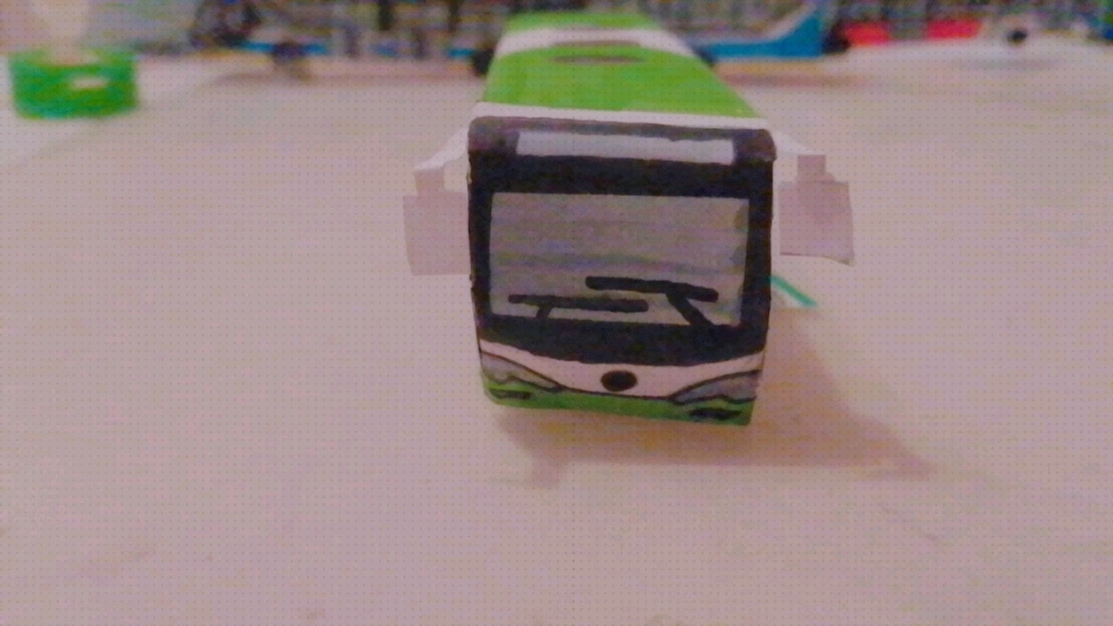 北京公交绿虫子客车纸模型展示