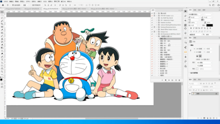 卡通图片一键转线稿PS动作插件