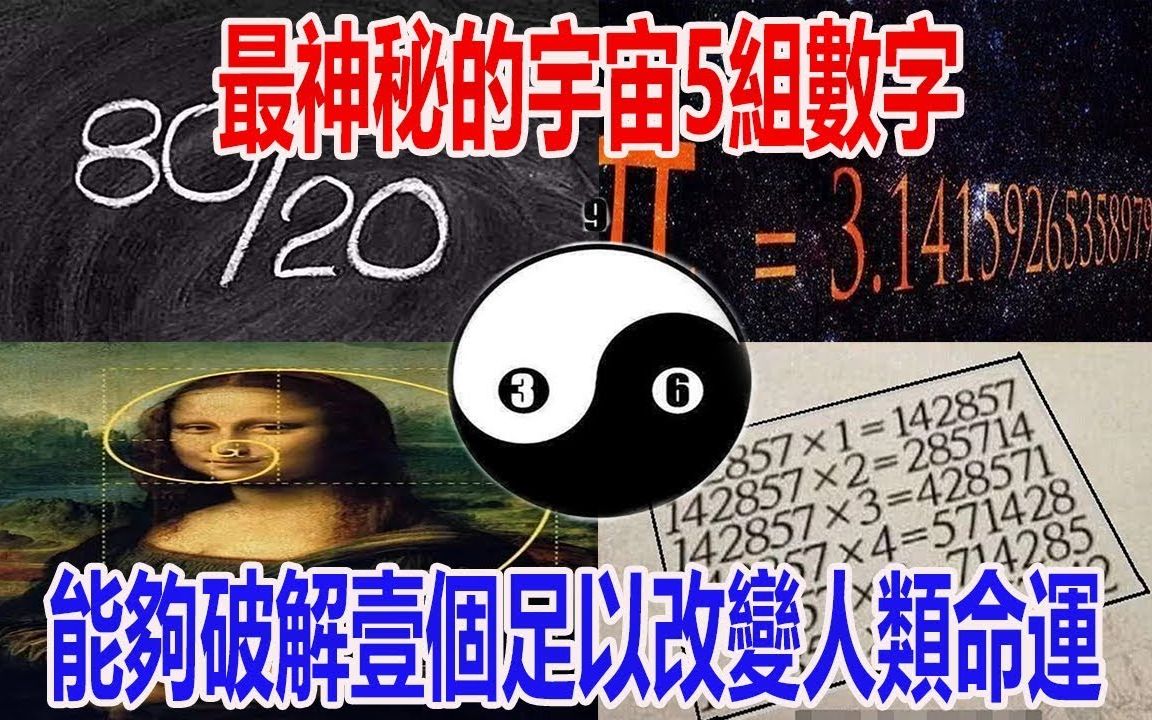 最神秘的宇宙5组数字,0.618、π等,你知道它们的秘密?