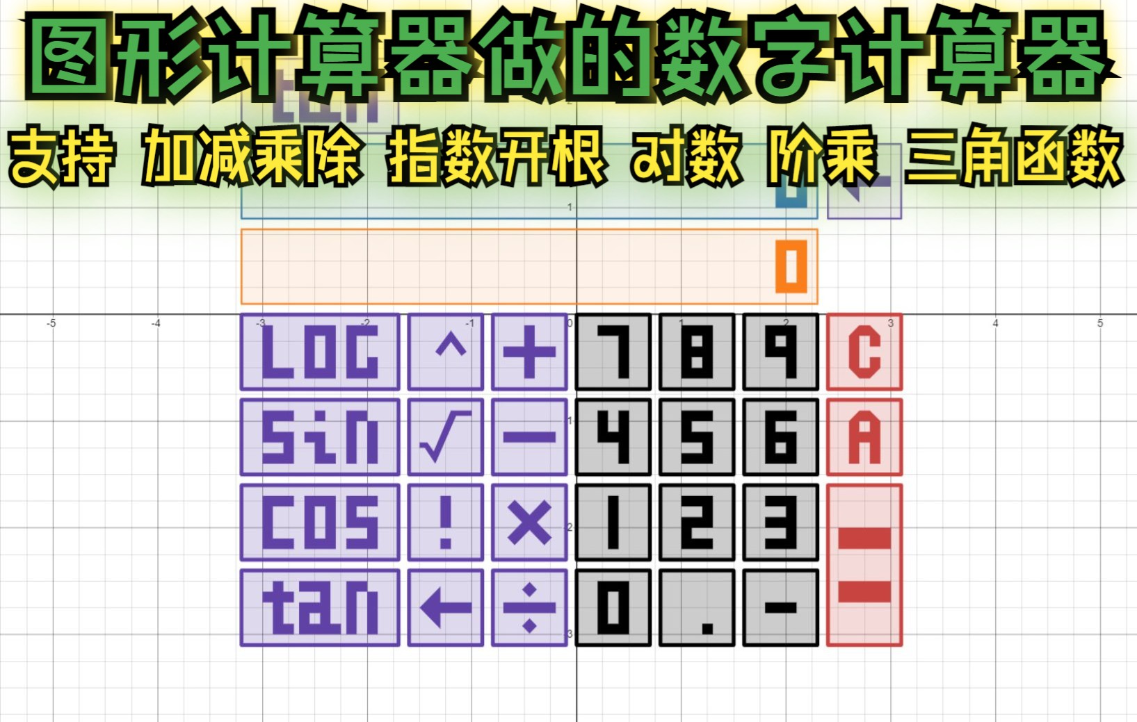 用函数造了个有点高级却不那么高级的计算器