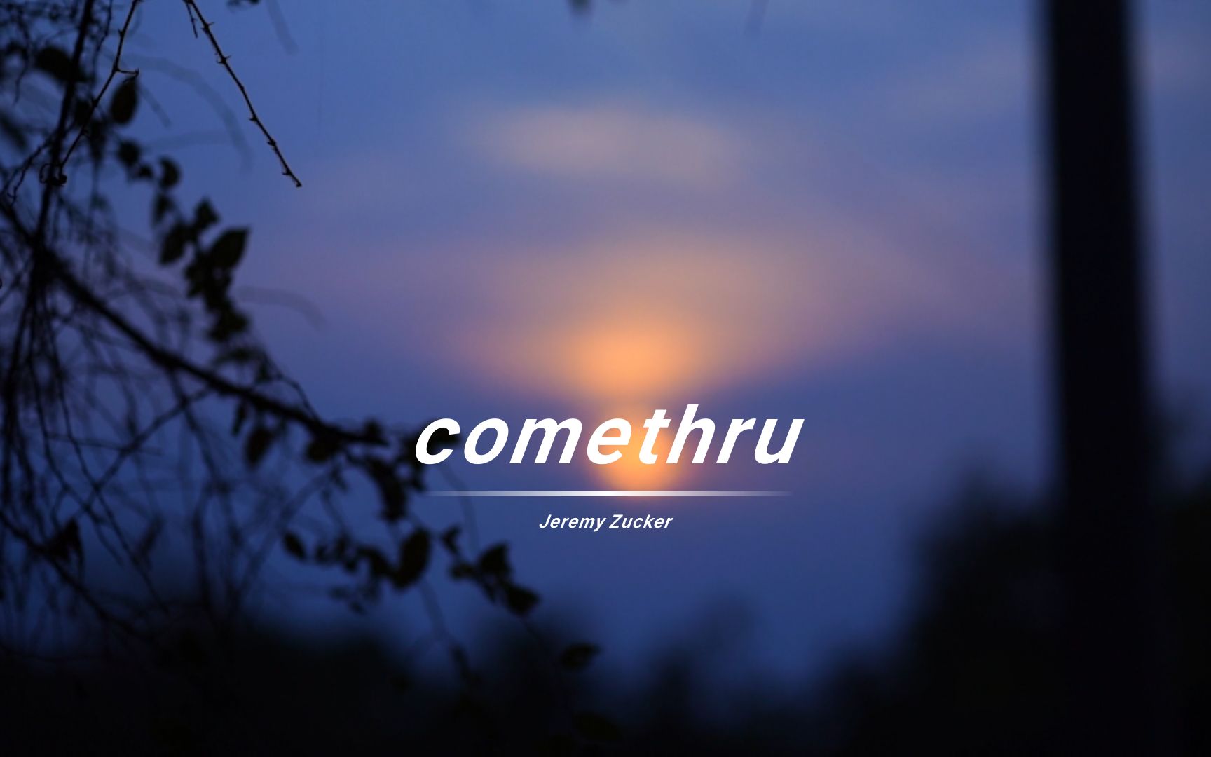 这温柔绝妙的真假音转换特别吸引人《comethru》仿佛能让我紧绷的...