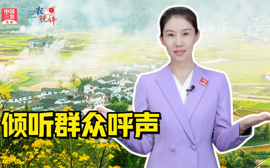 三农锐评丨真诚倾听群众呼声 真心为民排忧解难