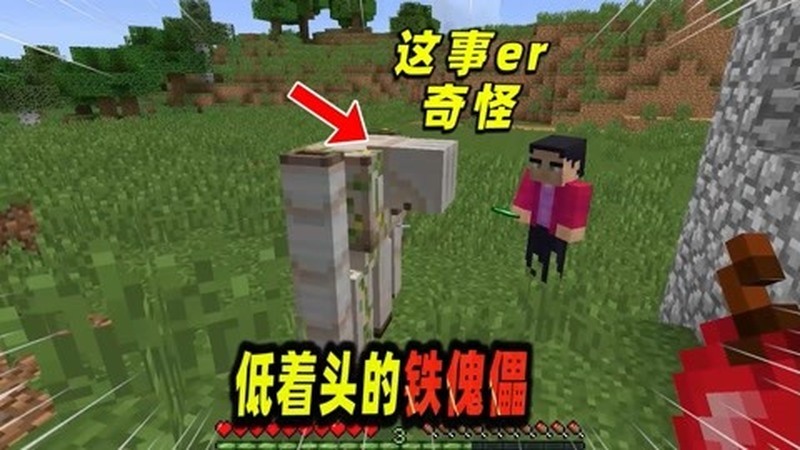 我的世界:隐藏在村庄中的猎手铁傀儡!