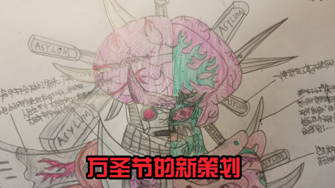 肝了很久的万圣节策划:原创怪人设计系列:恶念狱兽•脑手术恶念狱兽