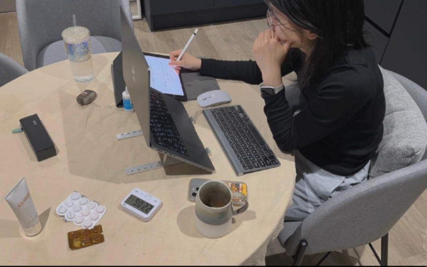 记录连续16个小时工作|生病宅家生存餐|沉浸式陪伴学习study with me