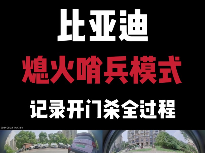 比亚迪哨兵模式记录开门杀全过程