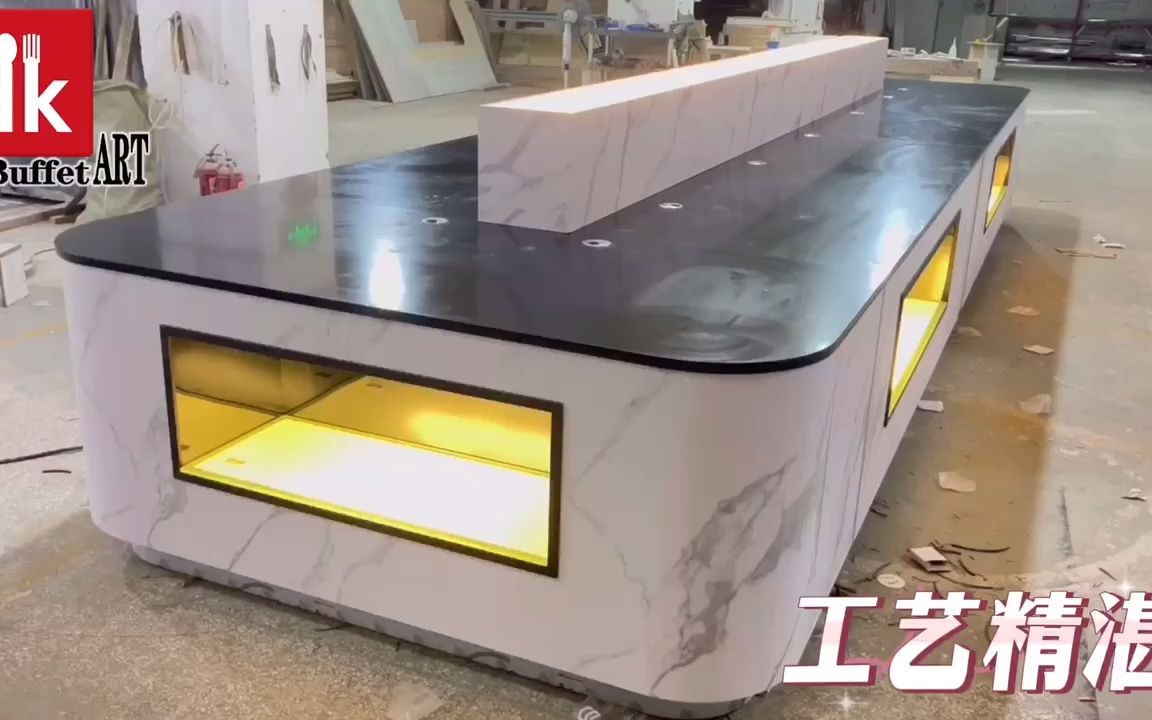 酒店自助餐台自助餐台装饰设计自助餐厅取餐台尺寸布菲台高度尺寸...