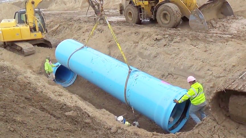 大型PVC管道是如何连接埋藏的,看完解开我多年的疑惑!