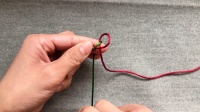 编绳基础系列课-中国结基本编法蛇结教程 芊巧手绳手工DIY教学