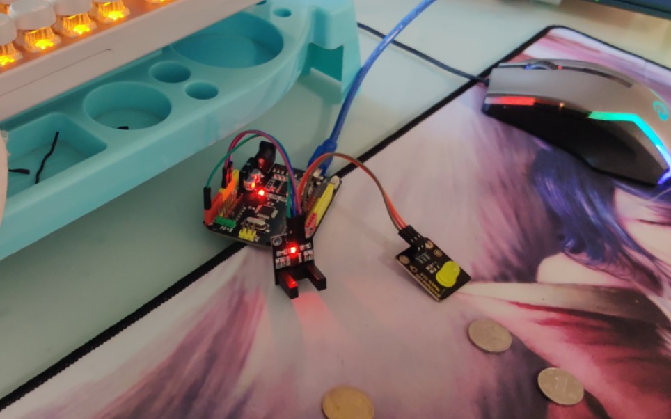 arduino创意小作品:投币计数器