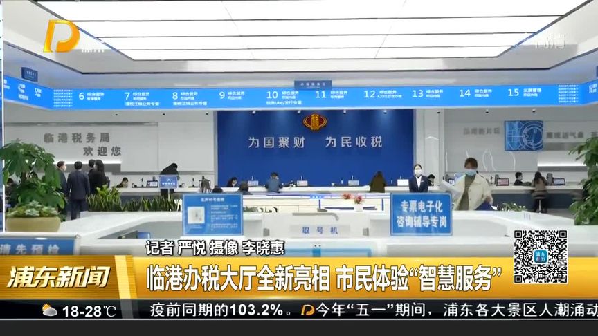 临港办税大厅全新亮相 市民体验“智慧服务”