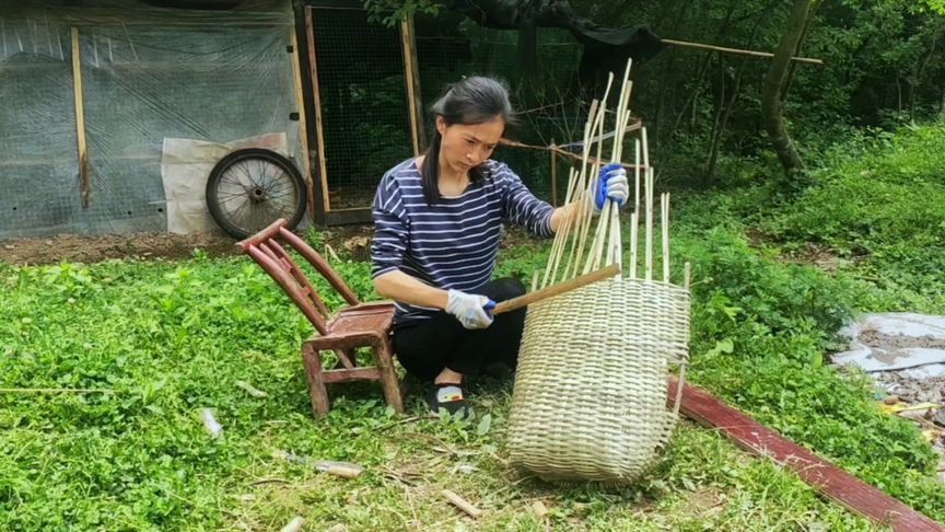 快消失的传统农具,编法不难,一起学习竹编撮箕