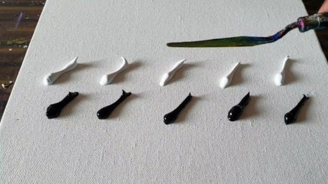 牛人教你超简单绘画:只用黑白两色的颜料,就能画一幅.