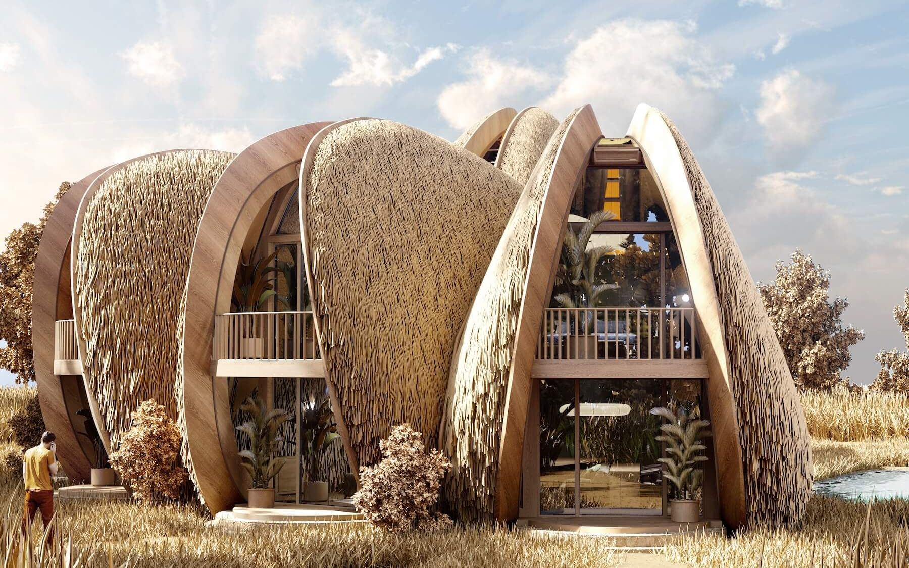 造型梦幻的木结构”贝壳屋“,这样有趣的房子你想住吗?