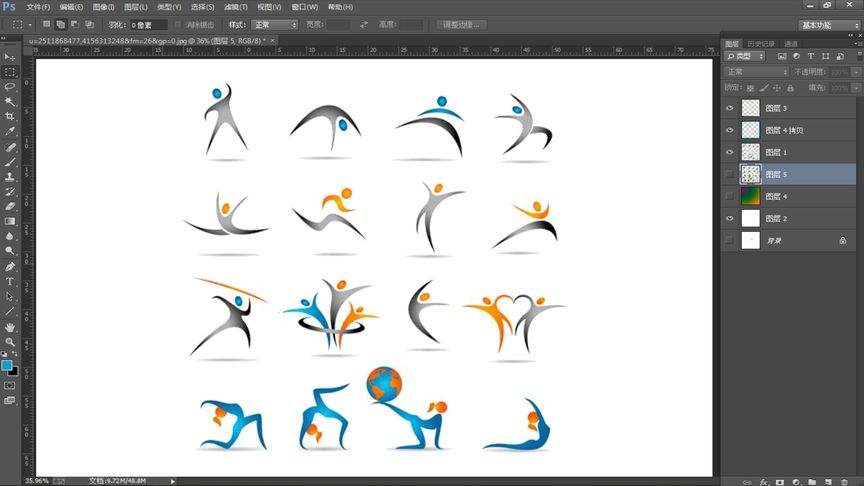 木子李干货分享纺织设计番外篇快速设计运动会比赛项目图标丝巾