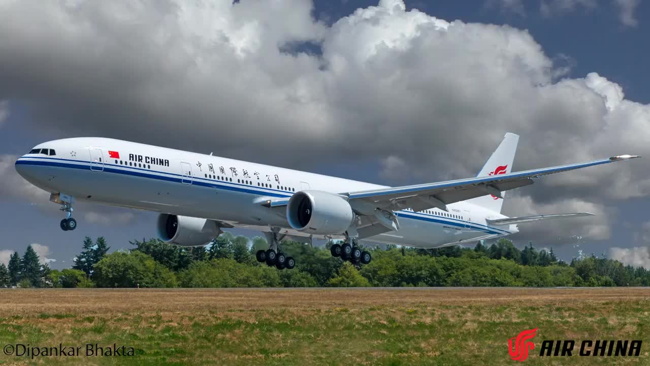 失踪人口回归——中国国际航空最新一架波音777-300ER (B-1429)降落...