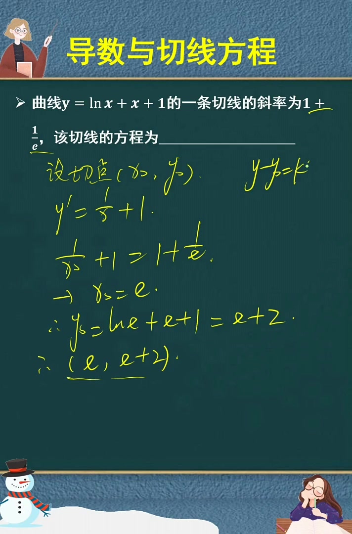 高中数学必考,导数与切线方程,导数的几何意义_#期末考试_高中数学...