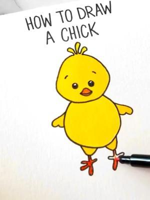 小鸡#简笔画 #跟着学画画 #亲子简笔画 #每日一画
